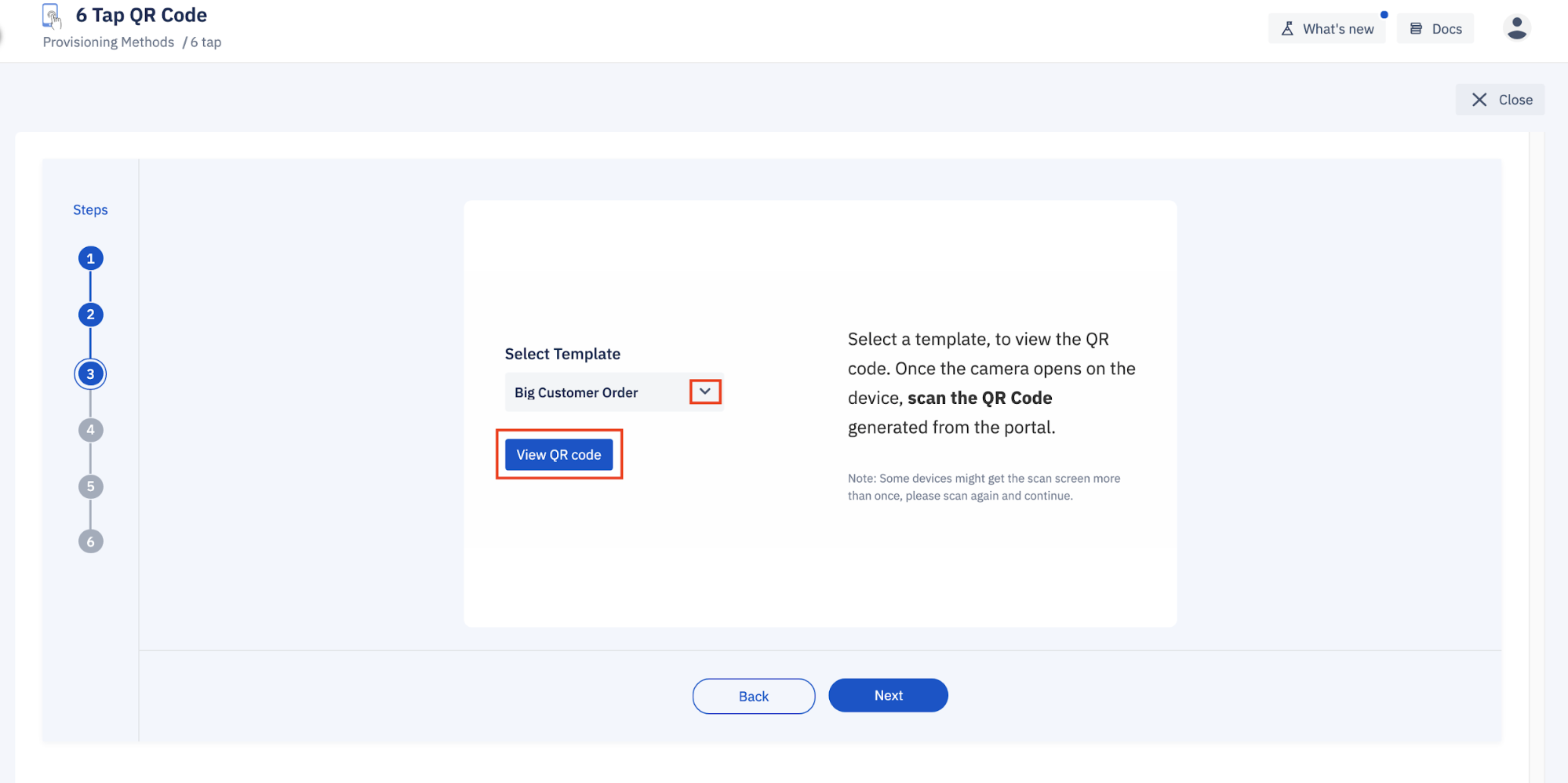 6-tap QR Code Provisioning – Esper Help