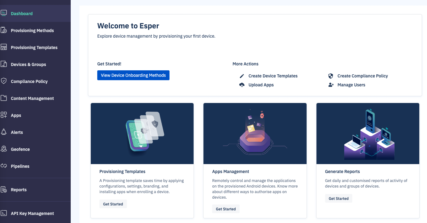 Introduction to the Dashboard – Esper Help