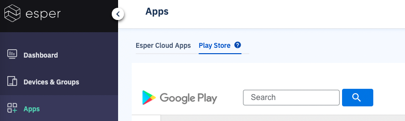 Managing Google Play Store Apps – Esper Help