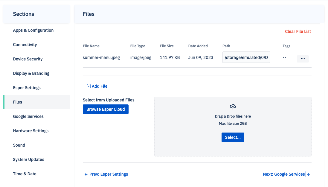 File Syncs – Esper Help