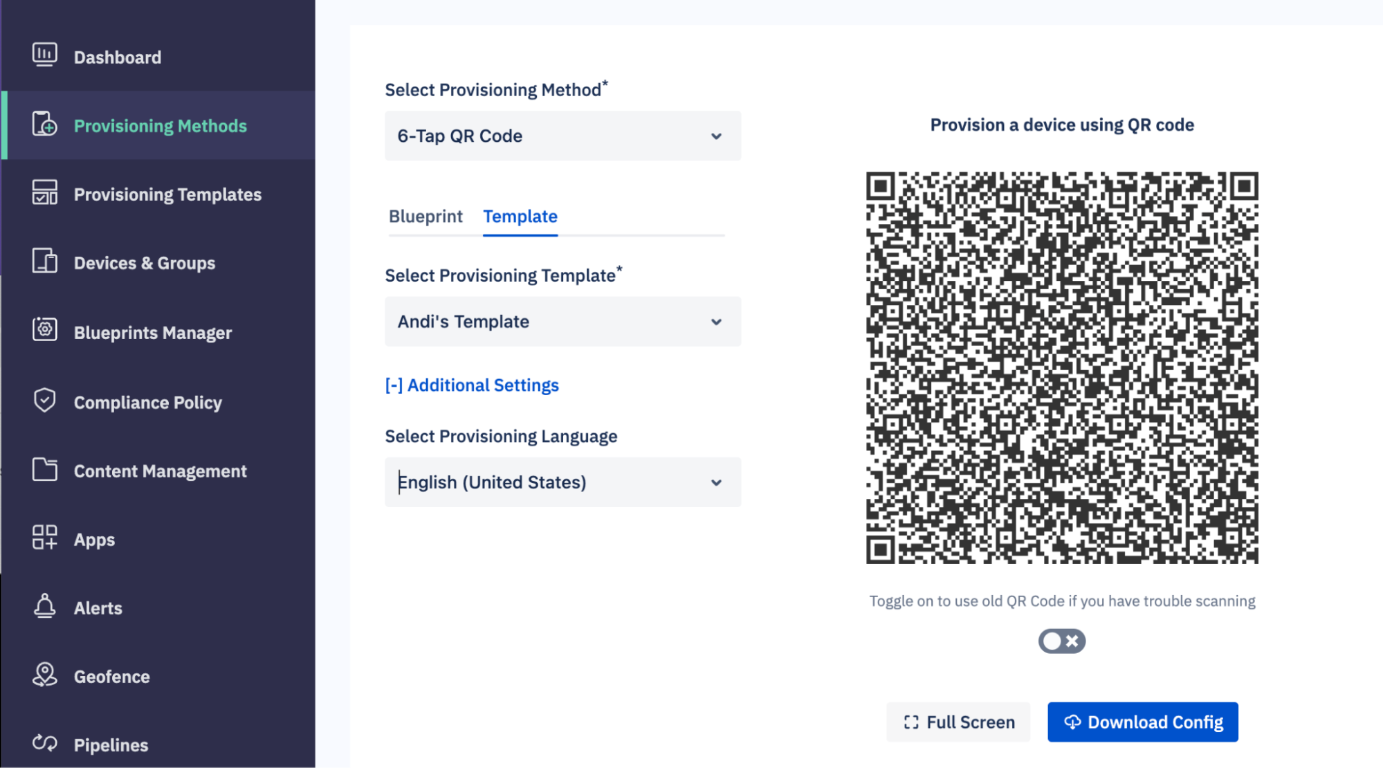 6-tap QR Code Provisioning – Esper Help