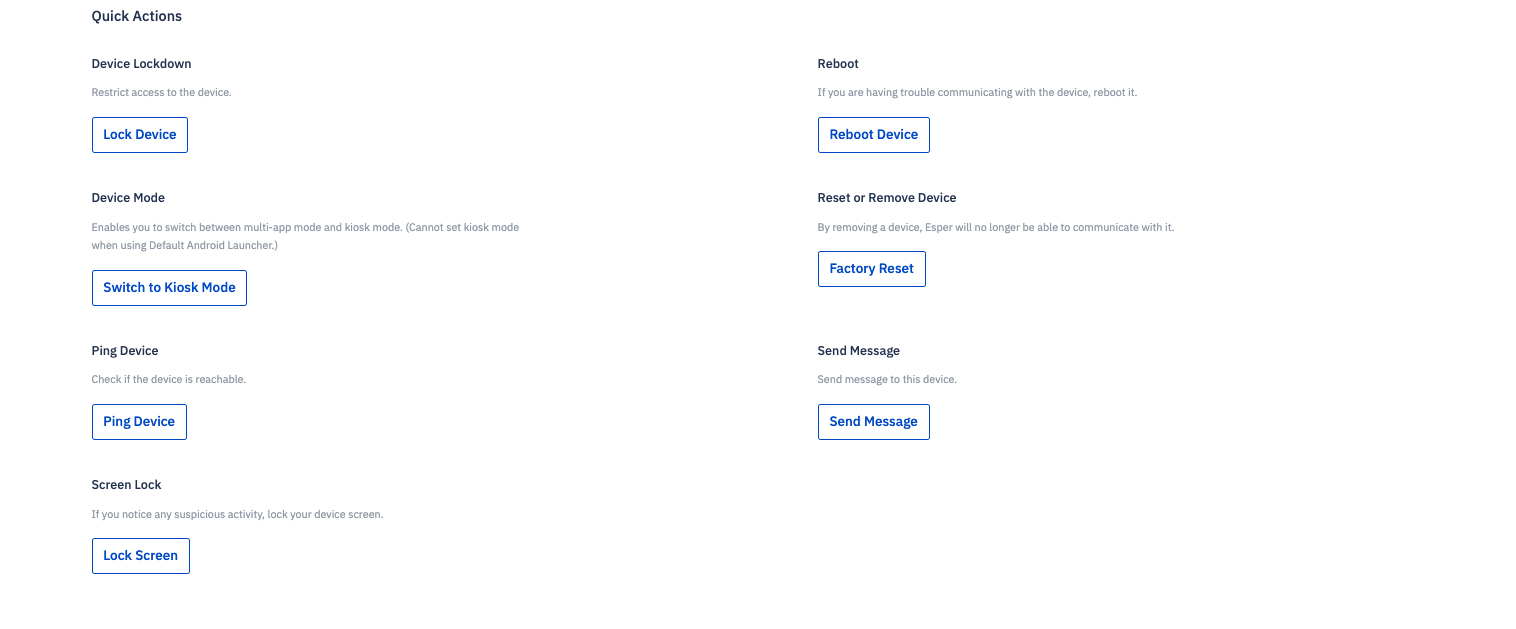 Use Commands and Settings for Troubleshooting – Esper Help