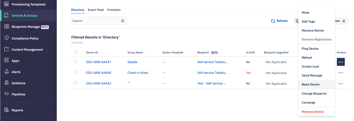 Removing Devices from the Console – Esper Help
