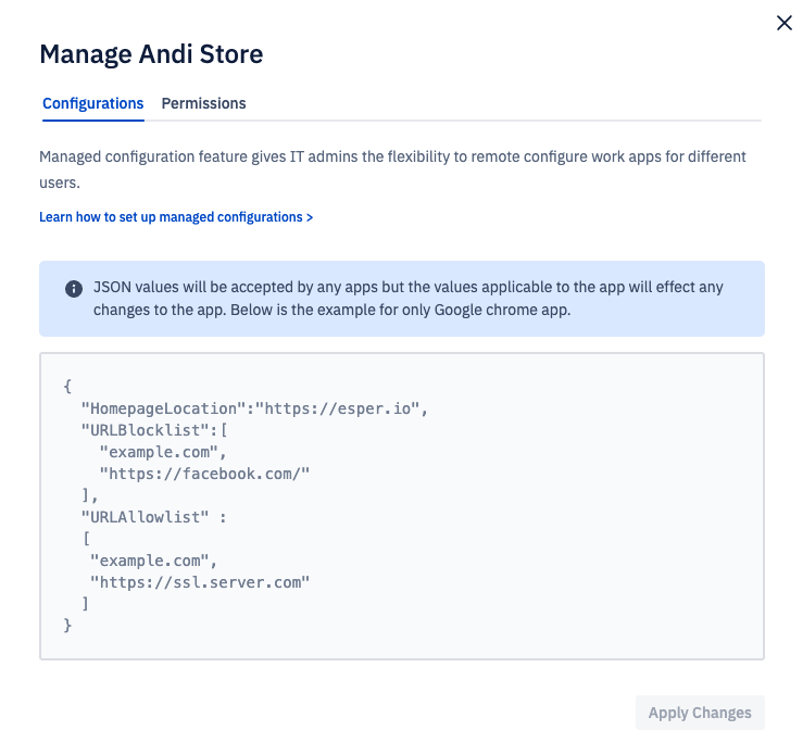 Managing Applications on a Device – Esper Help