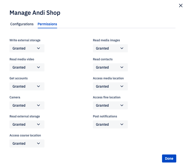 Managing Applications on a Device – Esper Help