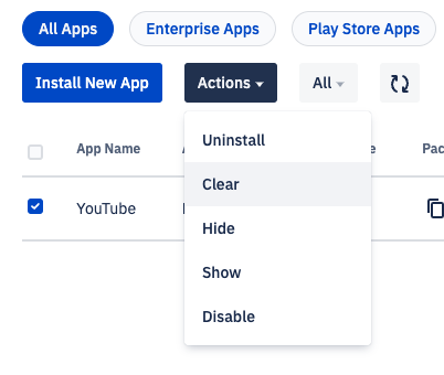 Managing Applications on a Device – Esper Help