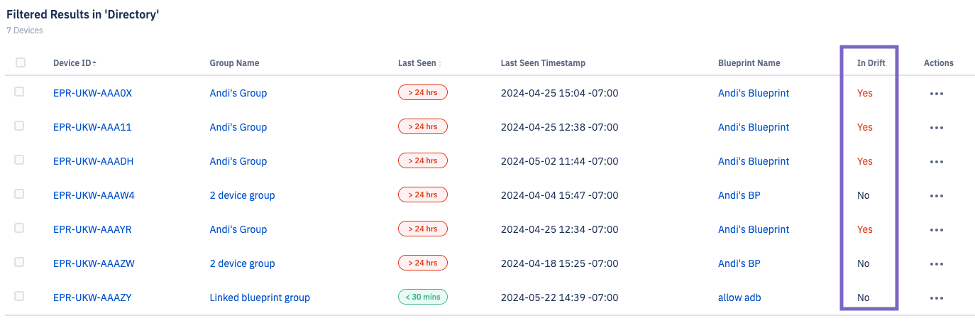 Drift Management Esper Help