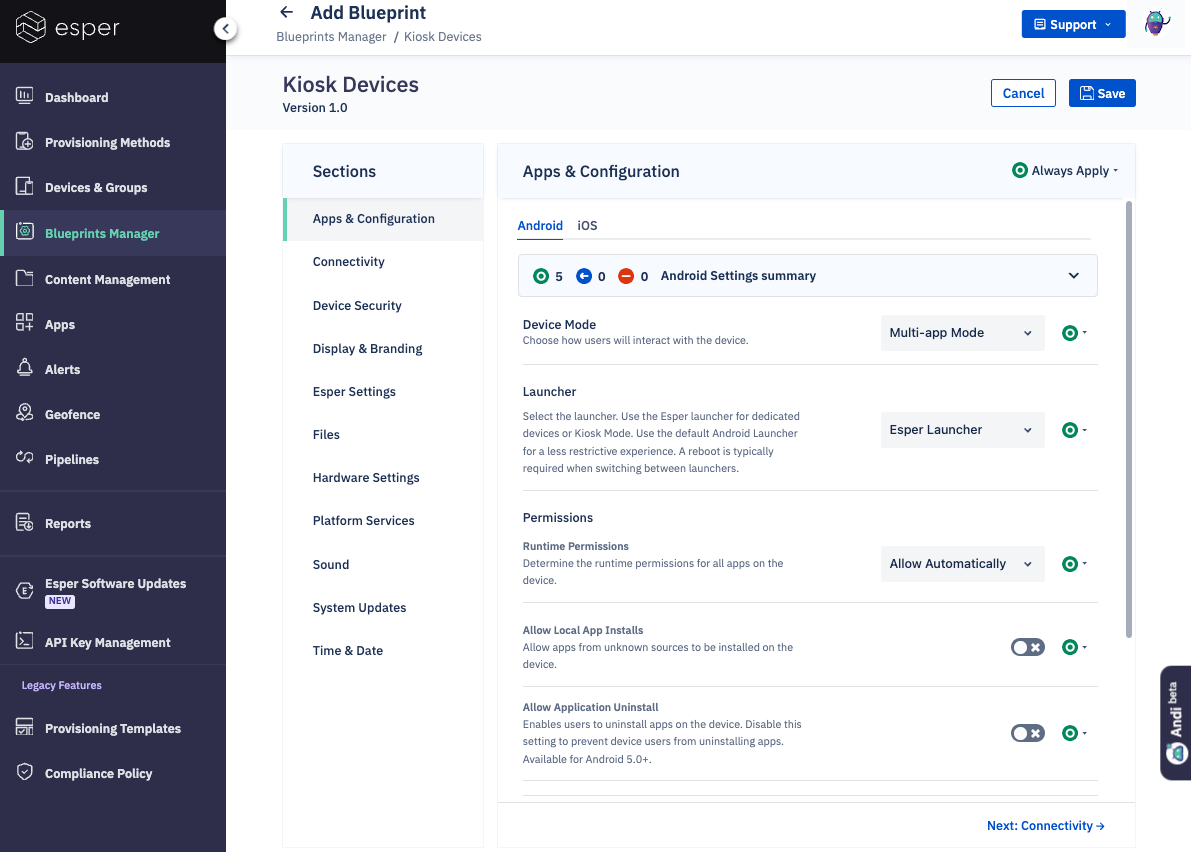 Step 2: Preparing a Blueprint – Esper Help